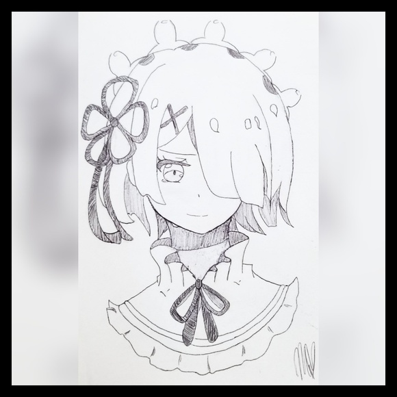 Nikos Studio | Wall Decor | Rem From Rezero Ball Point Pen Lineart ...